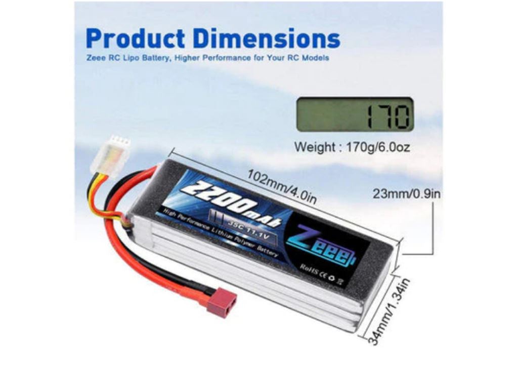 Buy 11.1V 2200mAh 35C LiPo Battery for 400e | ReplicaAirguns.ca